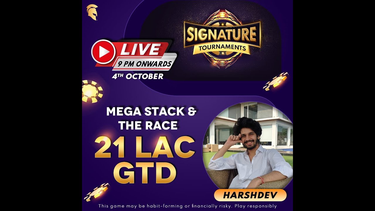 MEGA STACK & The Race 21 LAC GTD | GIVEAWAY ALERT | Spartan Poker | Hdjharsh Gaming - YouTube