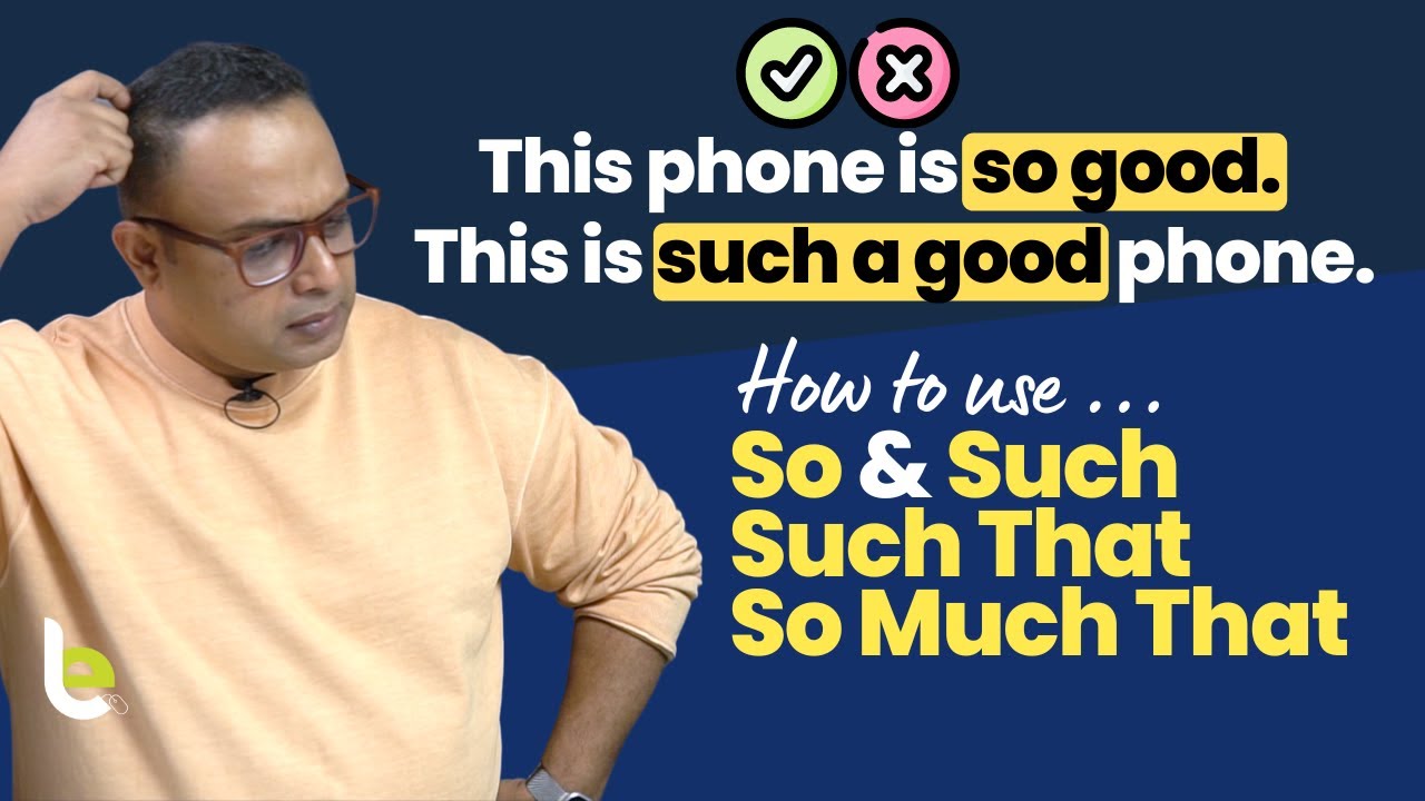 Advanced English Grammar Lesson - How To Use So & Such | So Much | So ...