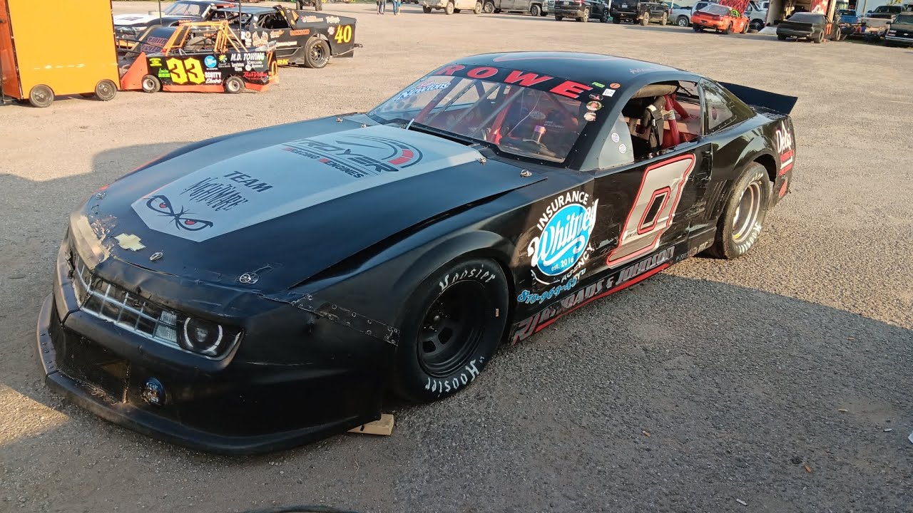 Adam Rowe, Black Betty hot laps at Onaway Speedway - YouTube