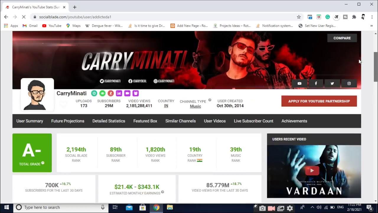 How to Check YouTubers Monthly Income | Socialblade Earnings For ...