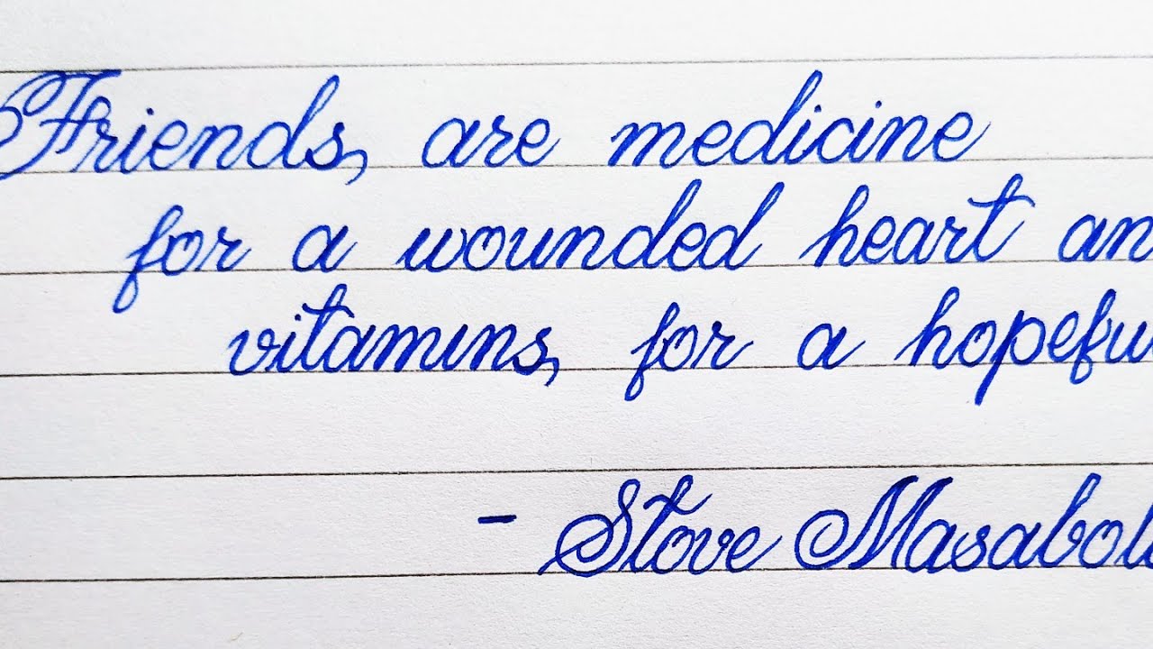 Smooth Cursive Handwriting | Gel Pen Writing | Handwriting Practice ...