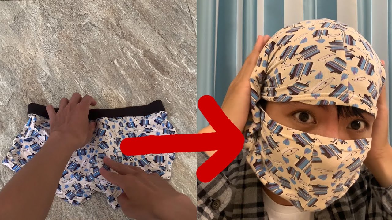 How To Make Face Mask From Underpants - YouTube