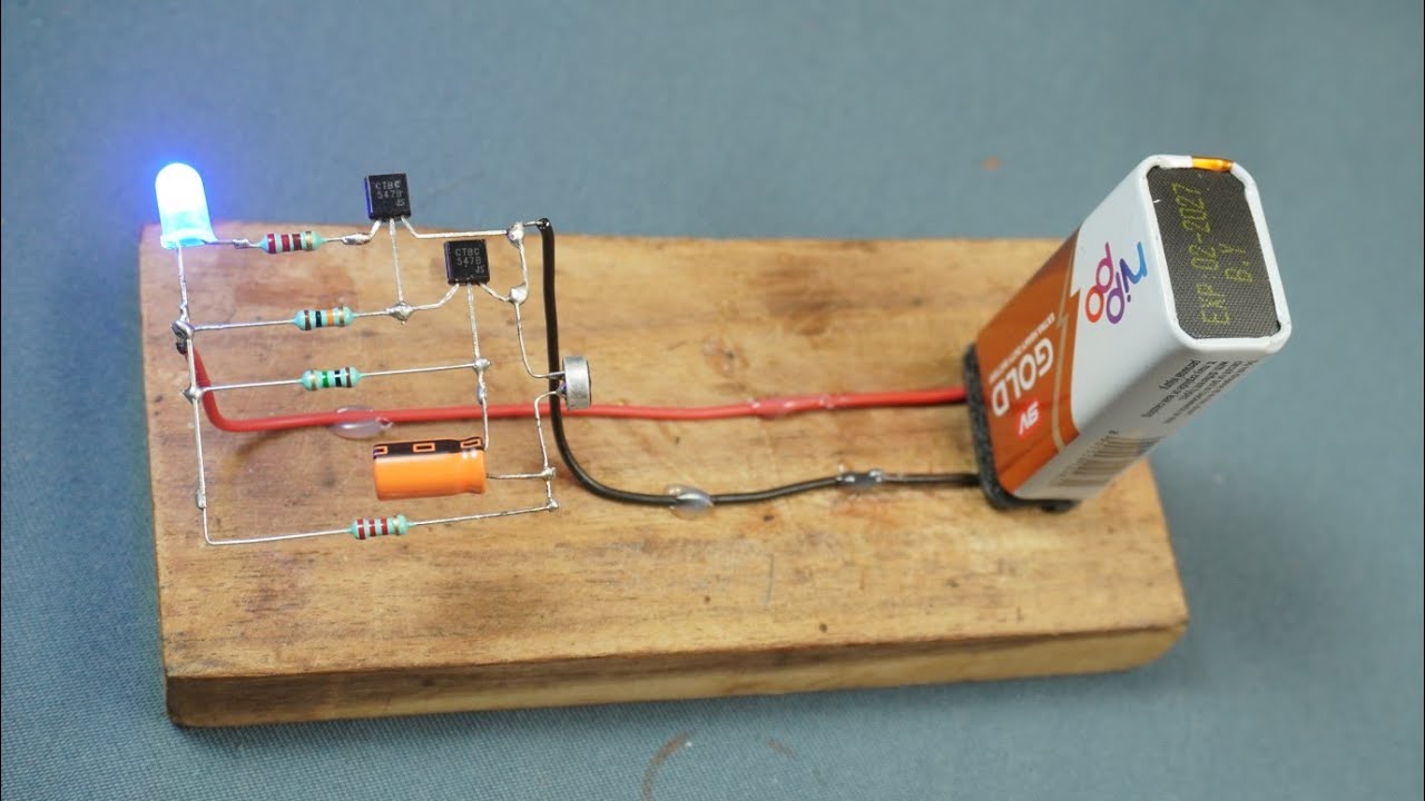 Clap On/Off Circuit using transistor | Sound Activated Switch - YouTube