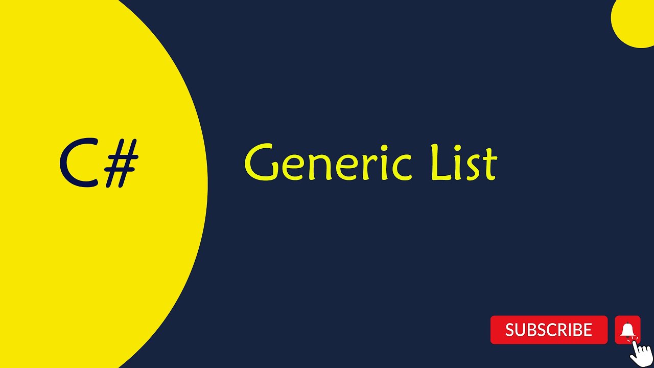 C# Collections :50 Generic List inTelugu - YouTube