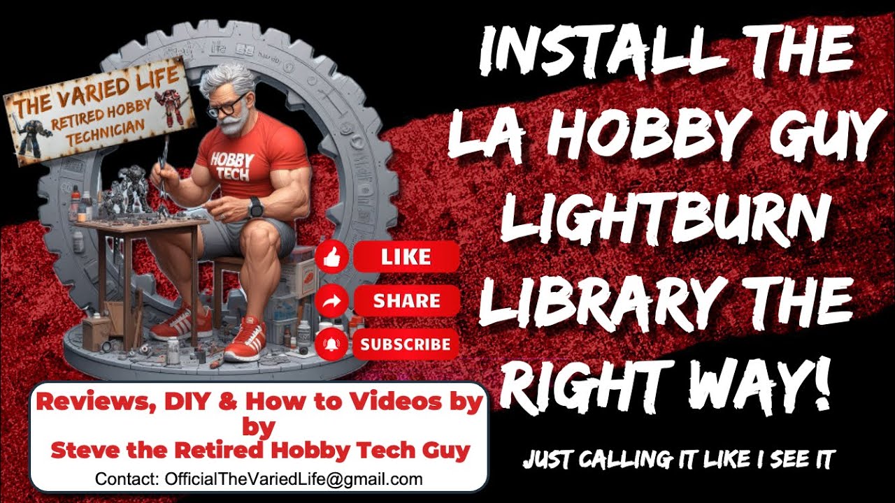 How to load the "LA Hobby Guy" Library in Lightburn - YouTube