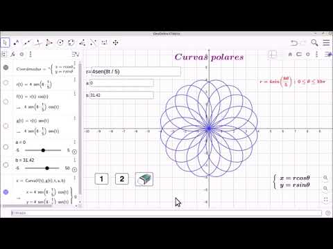 Como graficar curvas polares en Geogebra - YouTube