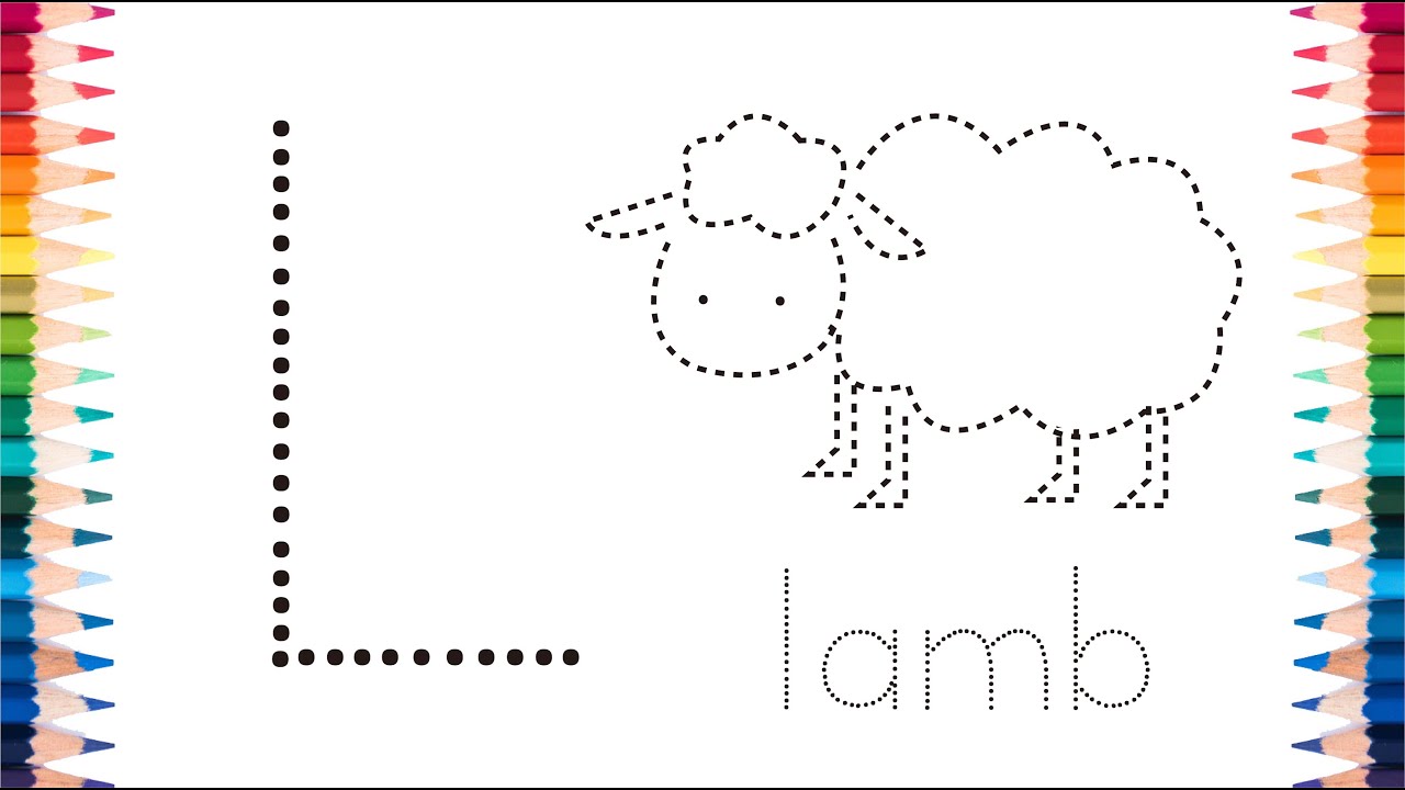 알파벳 Lmn 점선 따라 쓰고 그림 그리고 색칠하면서 영어 단어를 배우기 Learn Alphabet Lmn Words