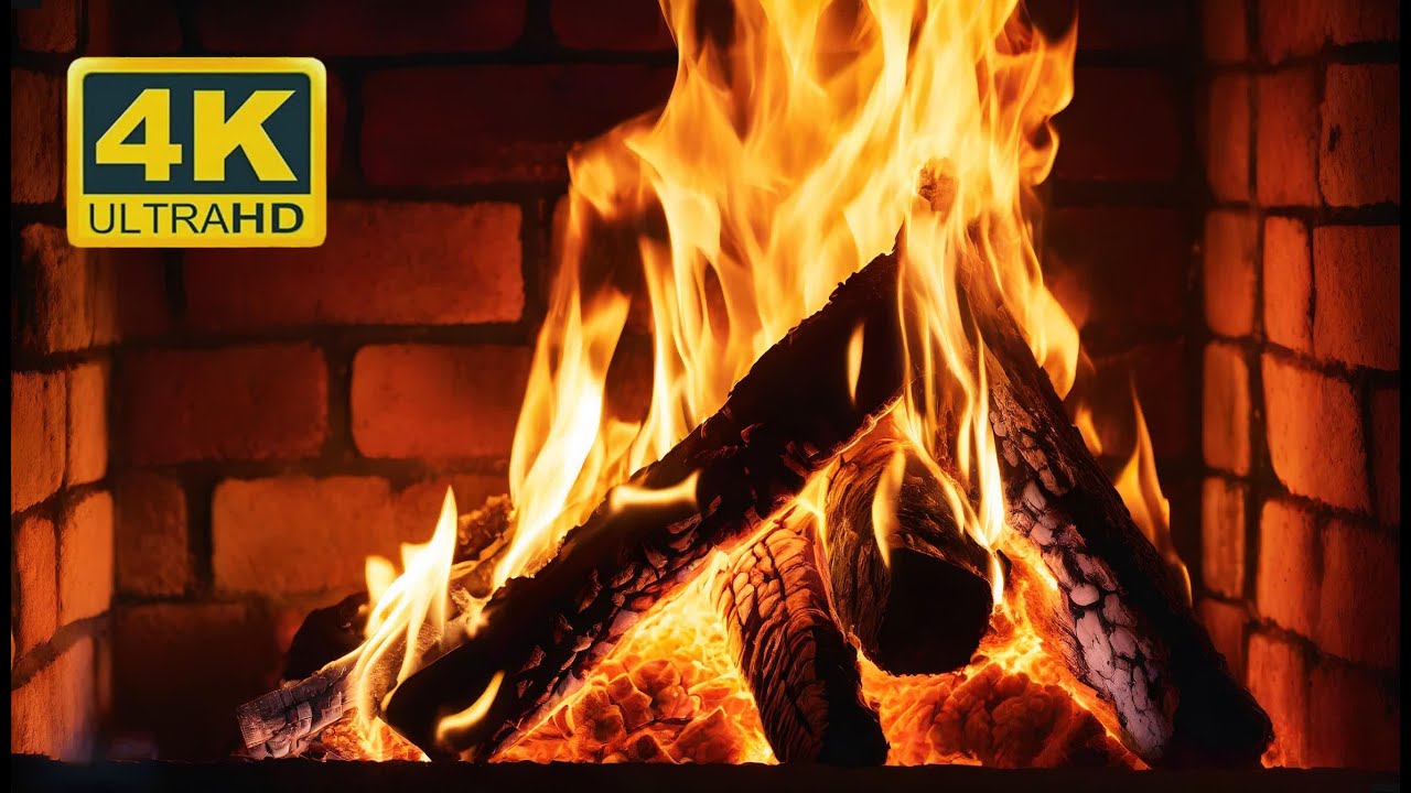 🔥 Fireplace 4K UHD! 12 Hours Fireplace with Crackling Fire Sounds ...