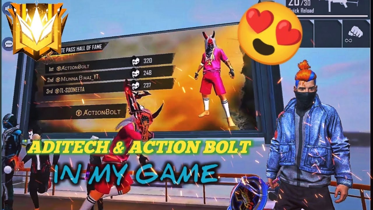 ADITECH And ACTION BOLT Squad In My Game😍 || Grandmaster Push - Garena ...