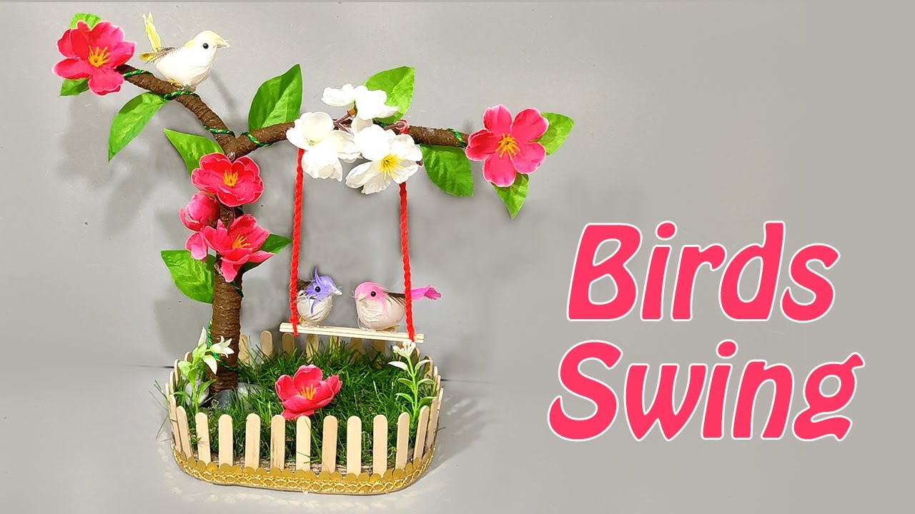DIY Birds Swing Showpiece | Home Decorating Ideas Handmade Easy | Home ...