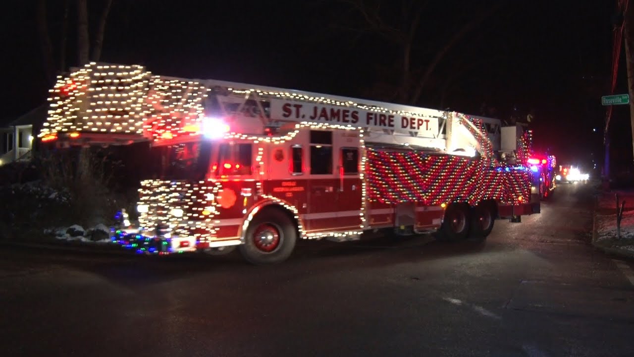 2017 St.James,NY Fire Department Santa Run 12/16/17 - YouTube