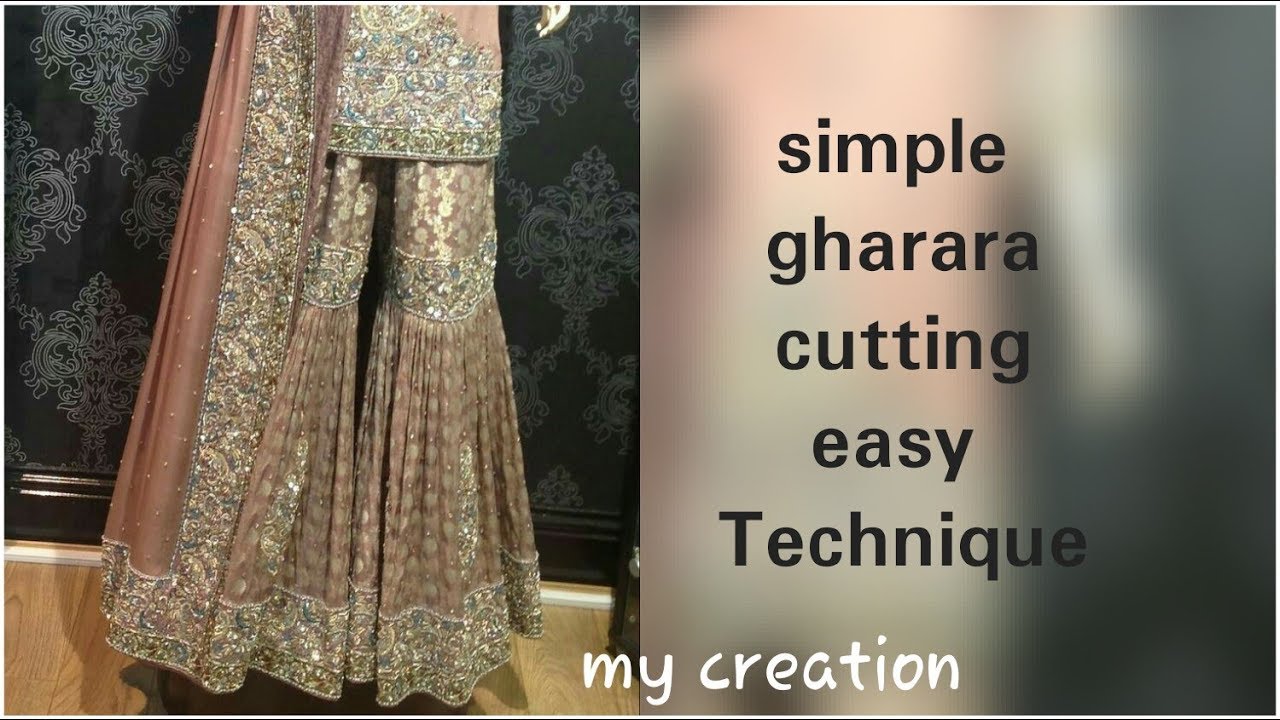 simple gharara cutting easy technique - YouTube