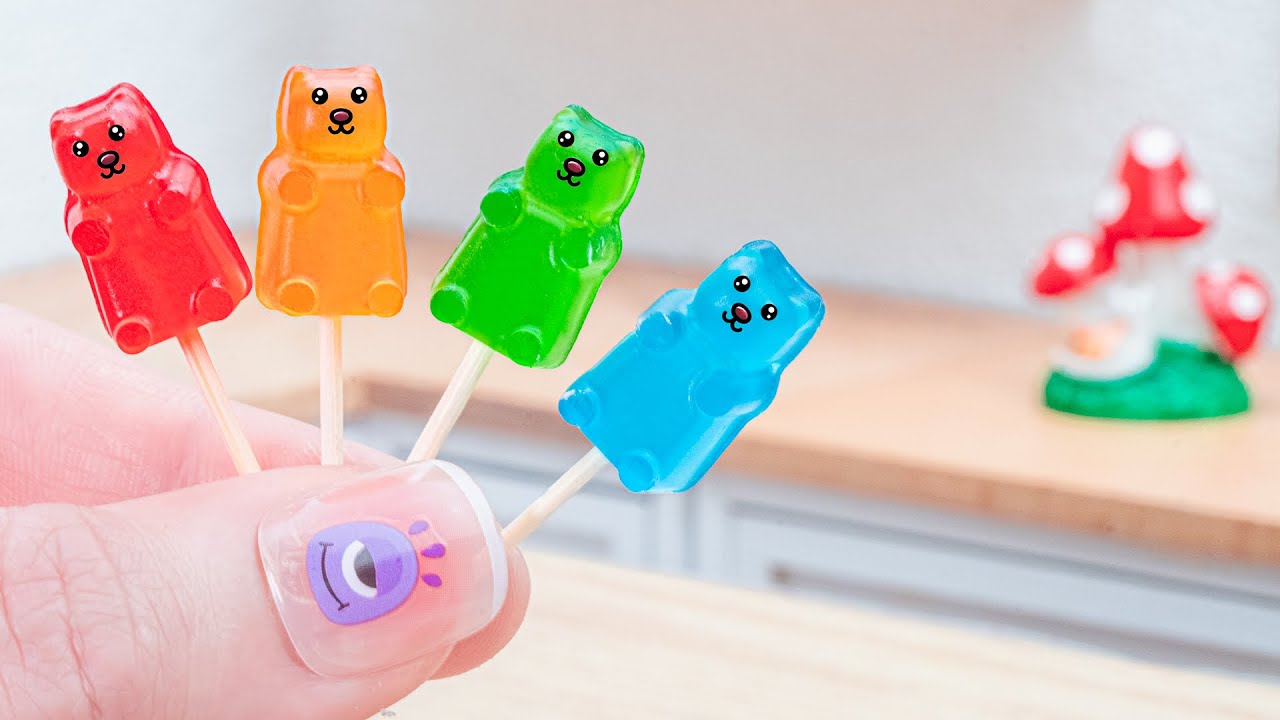 I made The SMALLEST Gummy Bear Jelly Candy 🐻 Miniature Sweets Tutorials ...