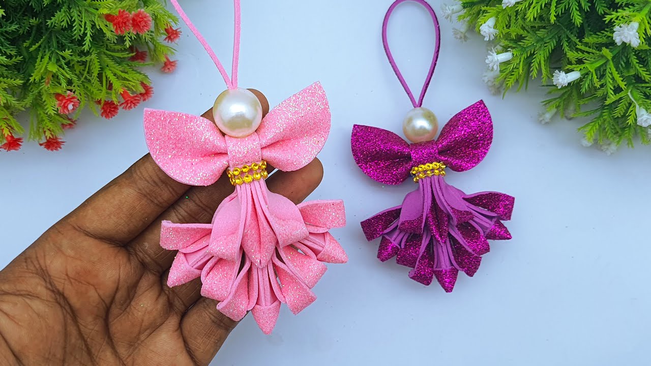 How To Make Easy Christmas Angel For Tree Decor | Hanging Christmas ...