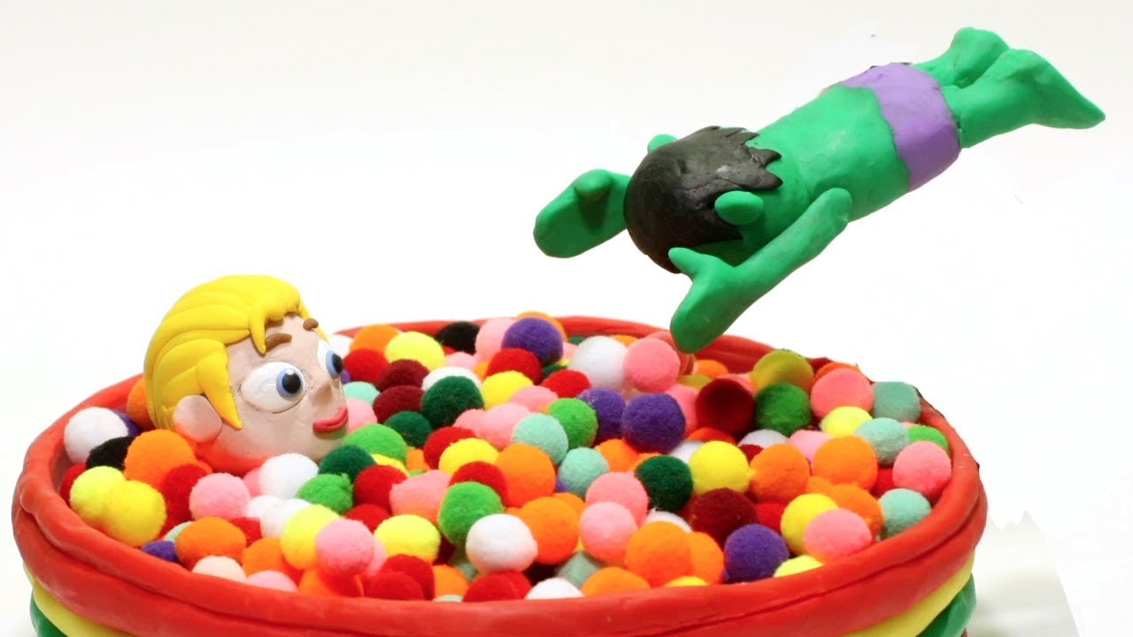 DibusYmas Baby heroes bath ball playground 💕 Clay Stop motion videos ...