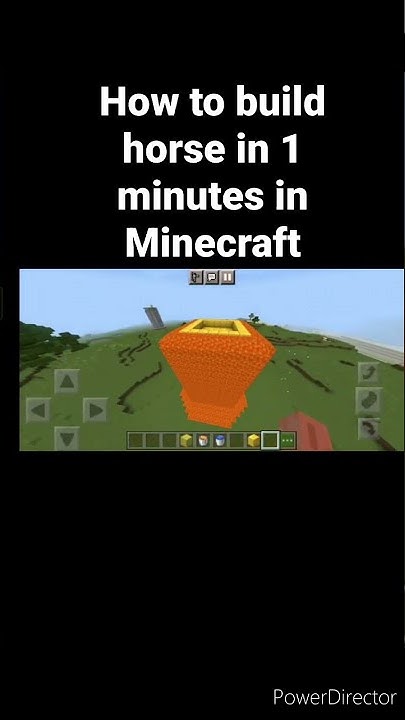 How to build horse with 1 minutes in Minecraft - YouTube