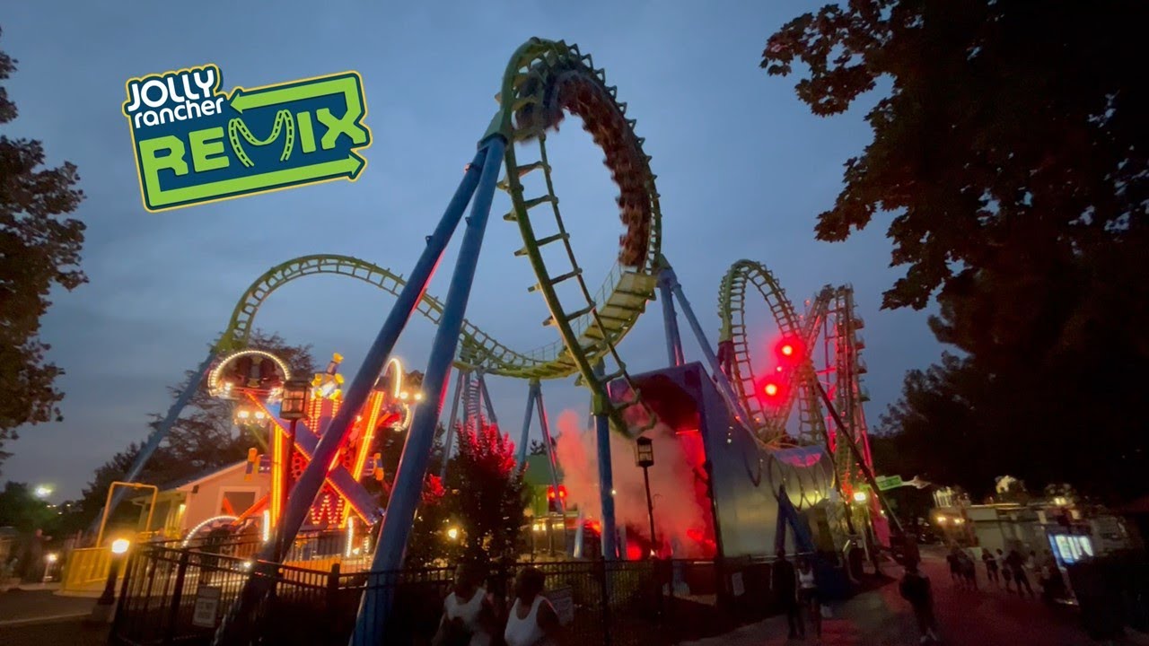 Jolly Rancher Remix Off-Ride at Hersheypark - YouTube