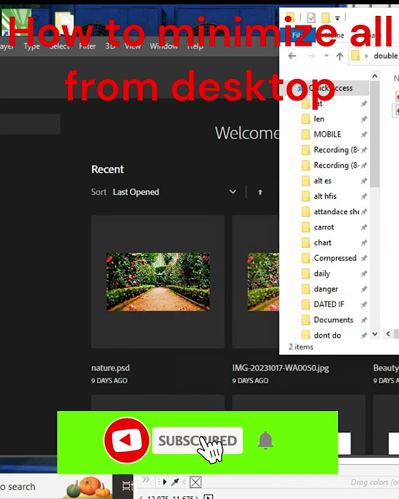 Keyboard shortcut to Minimize all applications in Computer #computer # ...