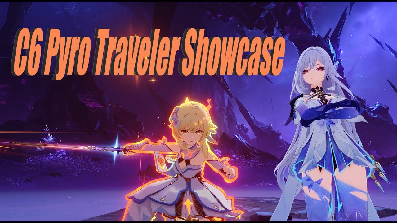 C6 Pyro Traveler Showcase 🔥 #lumine #genshinimpact #showcase - YouTube