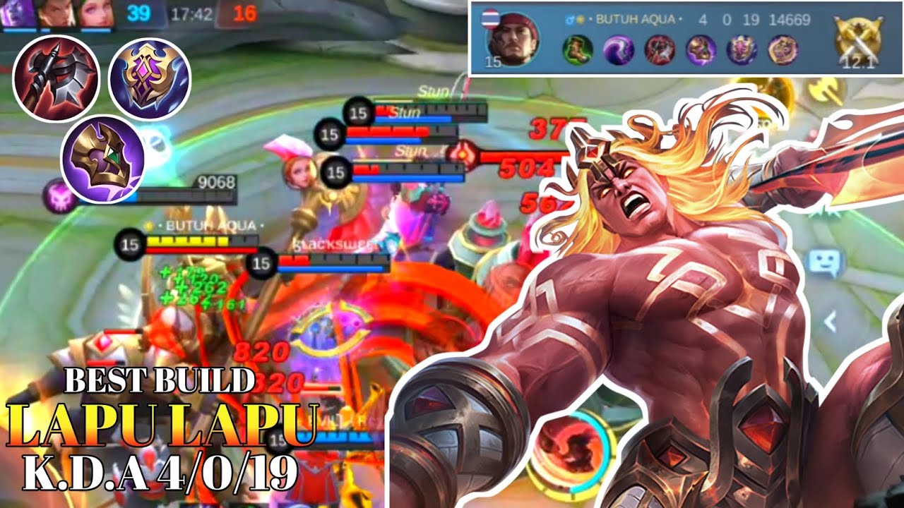 LAPU LAPU K.D.A 4/0/19 NO DEATH. BEST BUILD || GAMEPLAY - YouTube