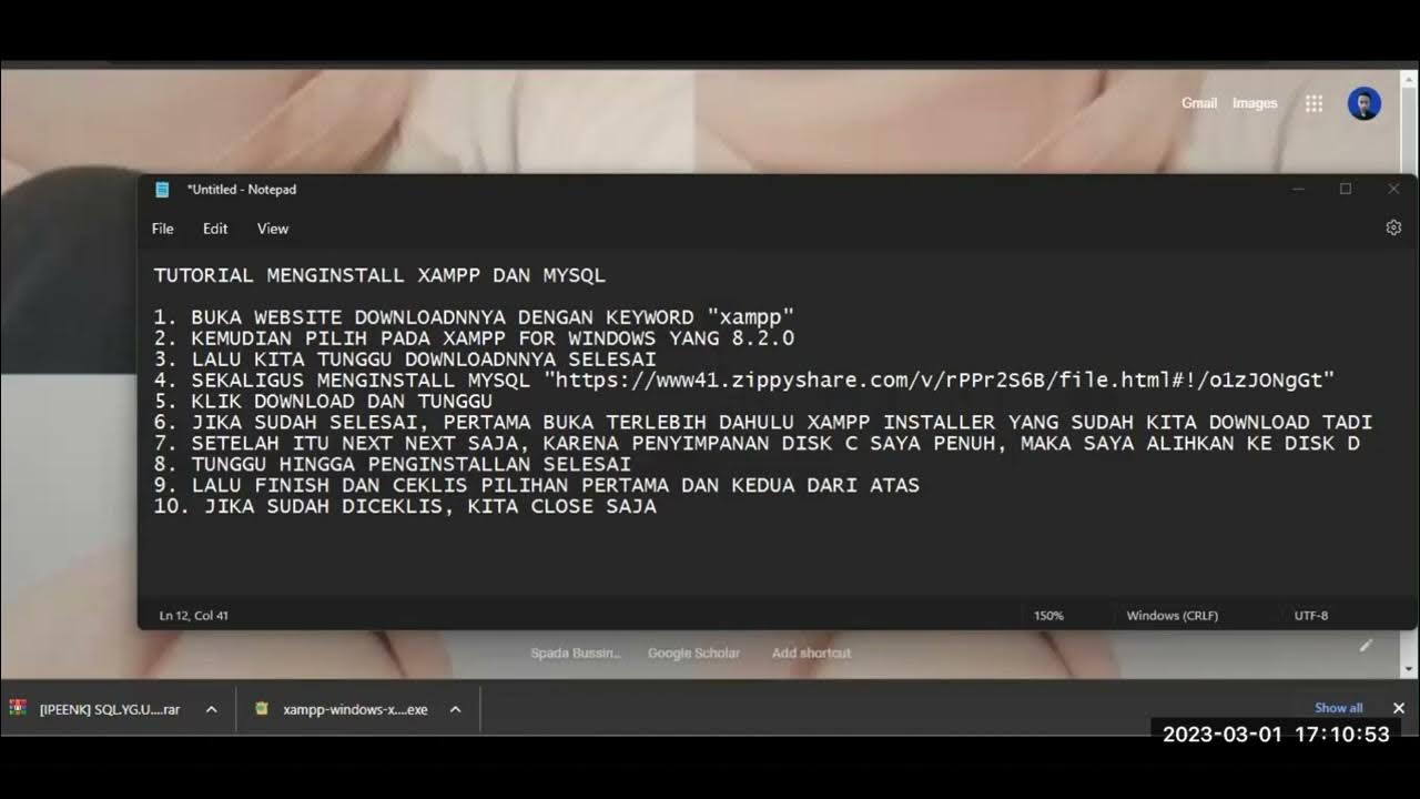TUTORIAL MENGINSTALL XAMPP DAN MYSQL - YouTube