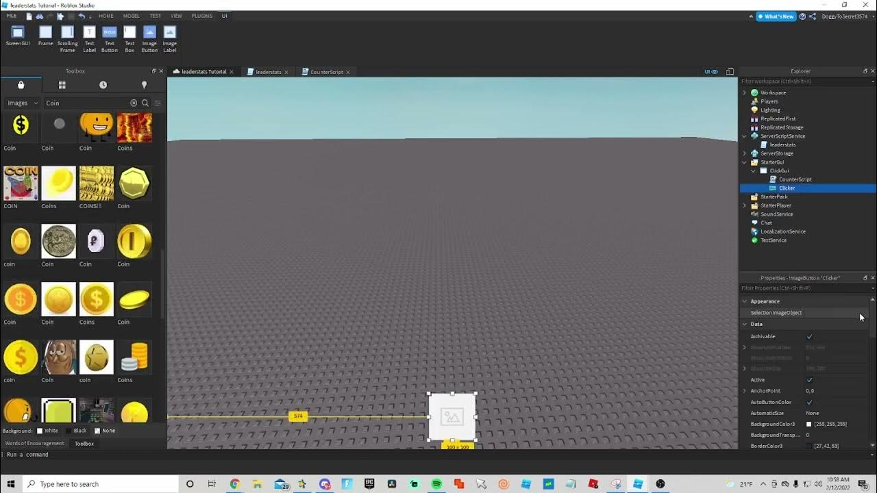 How to make a Clicker/Coin counter! (Leaderstats Tutorial Part 2) *ROBLOX STUDIO* - YouTube