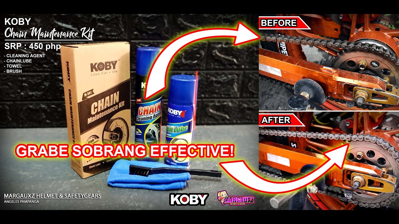 MOTORCYCLE CHAIN MAINTENANCE (ACTUAL DEMO HOW TO USED KOBY CHAIN ...