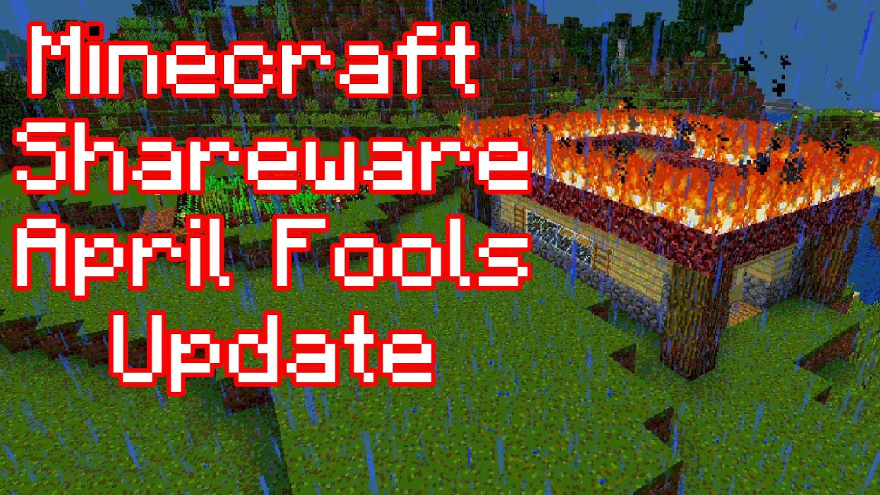 Trying Minecraft's Shareware Update For April Fool's - YouTube