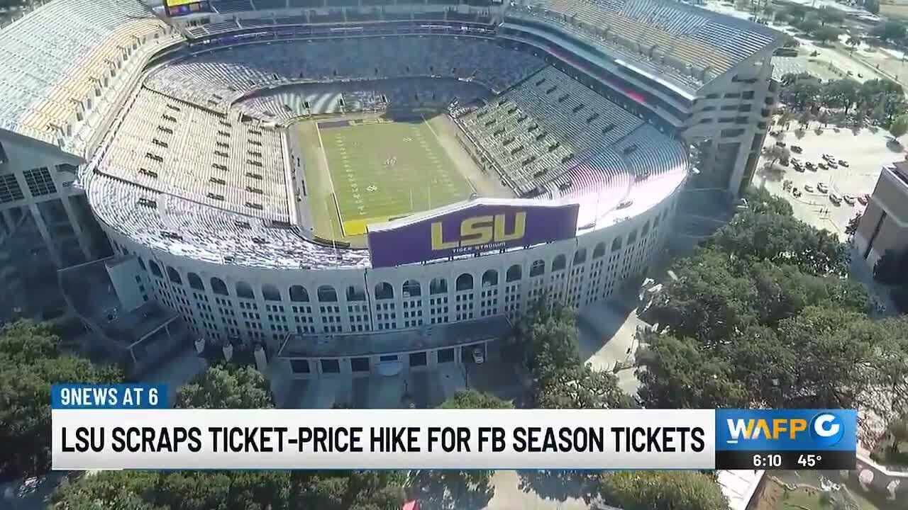 LSU scraps ticket-price hike for football season tickets - YouTube