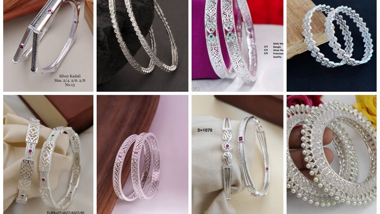 🤩Beautiful silver bangles designs 🤩 - YouTube