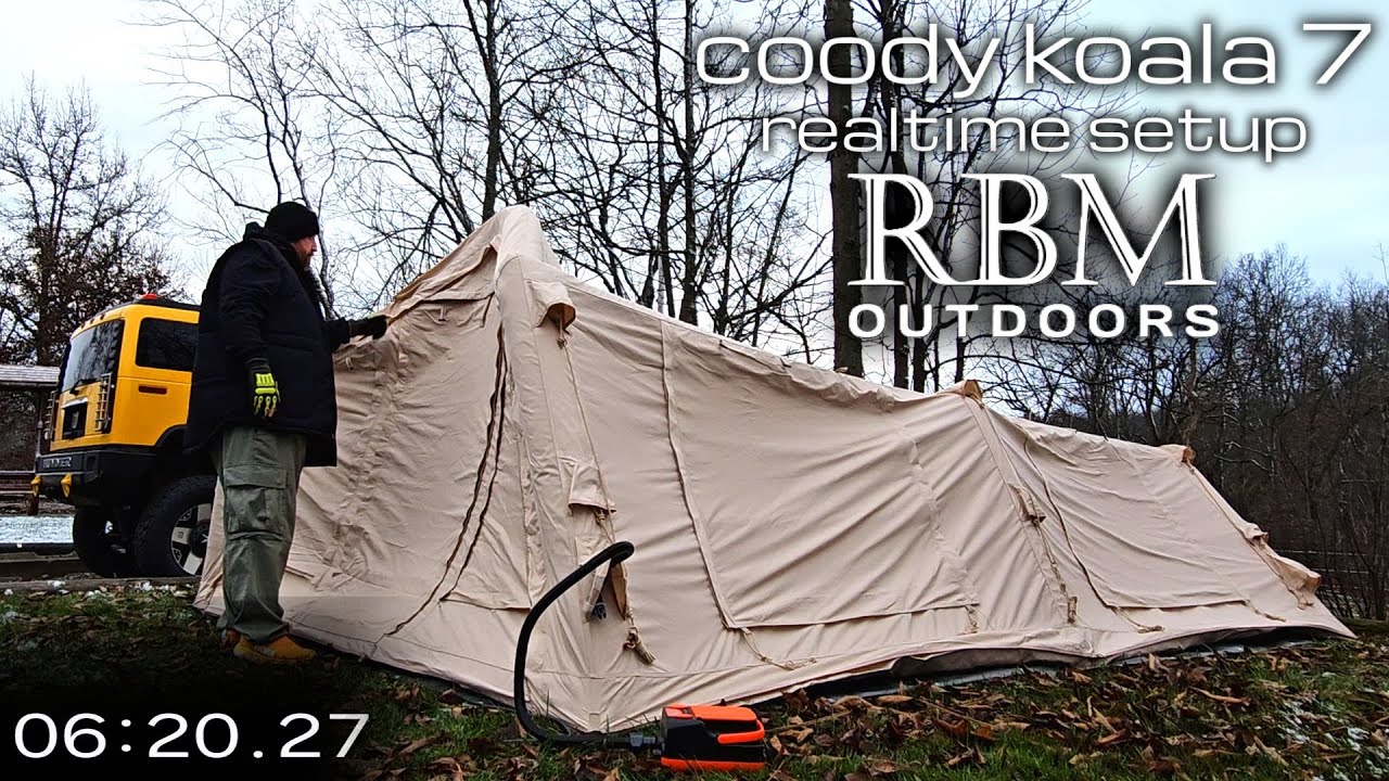 REALTIME SETTING UP COODY 17.2 LUXURY INFLATABLE TENT from RBM OUTDOORS ...