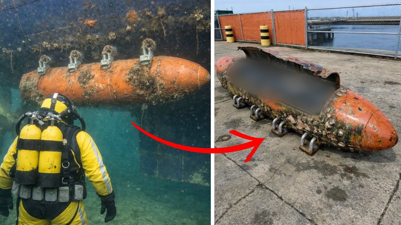 Diver Found Strange Rocket Attached to Ship, Torched It Open and Turned ...