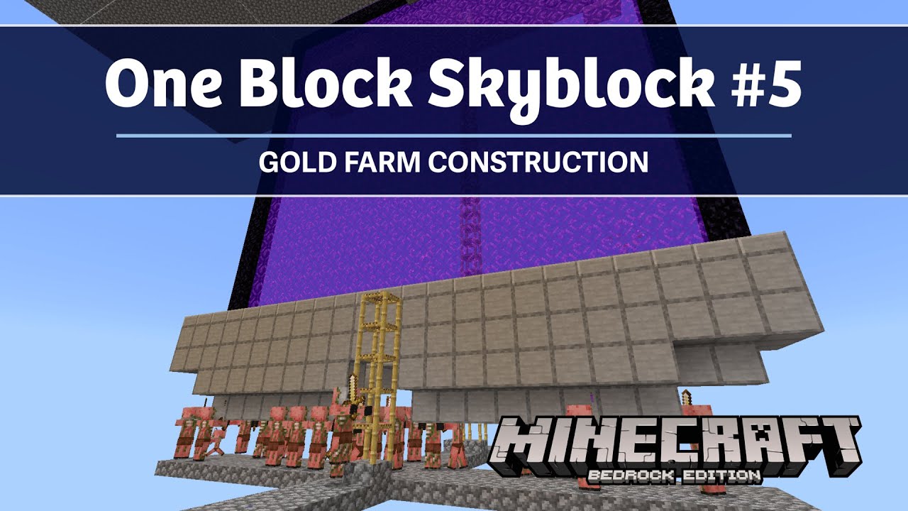 One Block Skyblock #5 - Gold Farm - YouTube