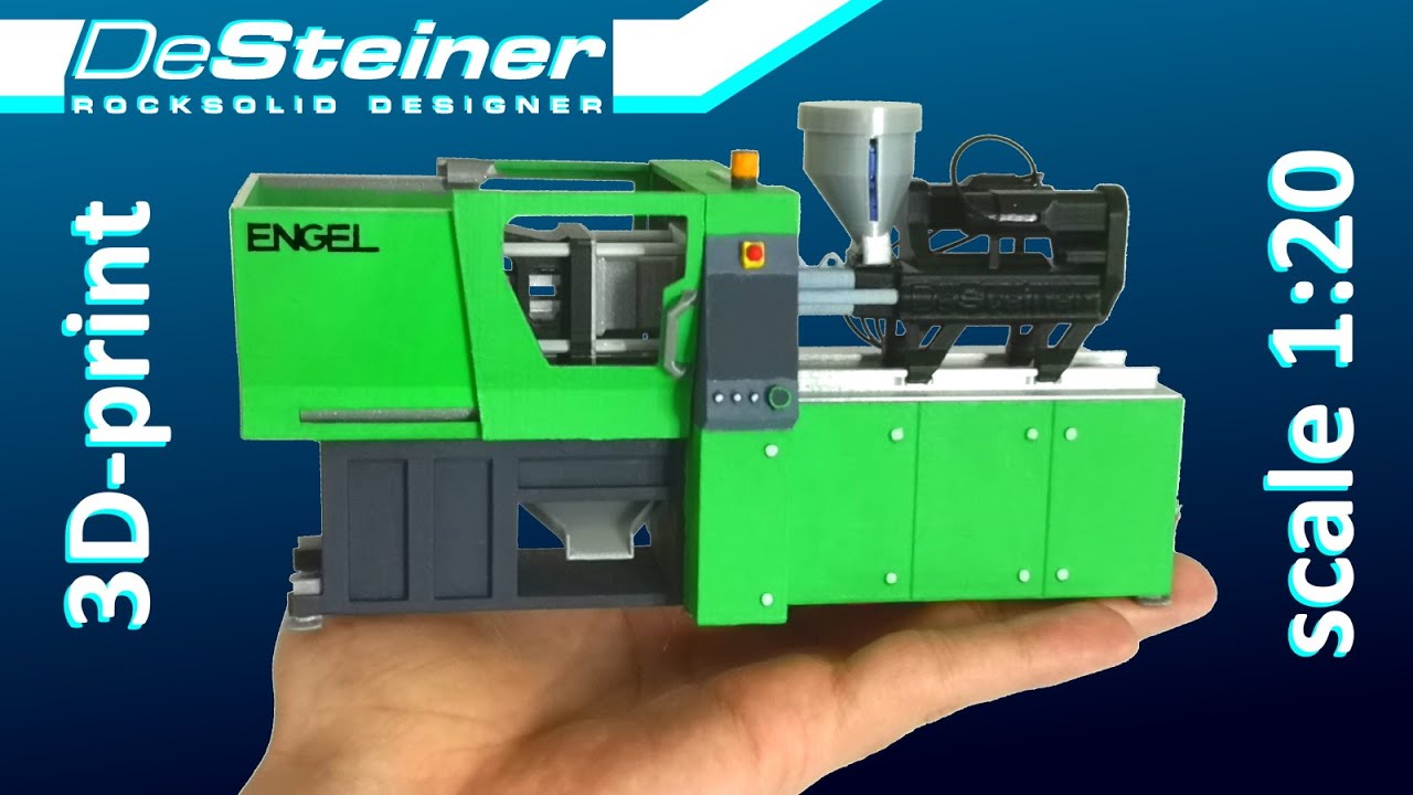 3d-printed ENGEL miniature molding machine (1:20 scale e-mac 170-50 ...