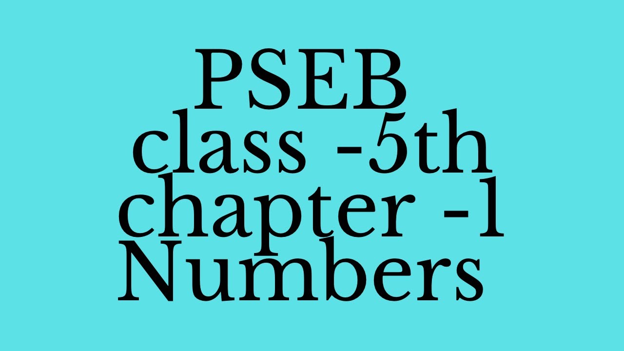 Class 5th ||PSEB|| MATHS || SYLLABUS - YouTube