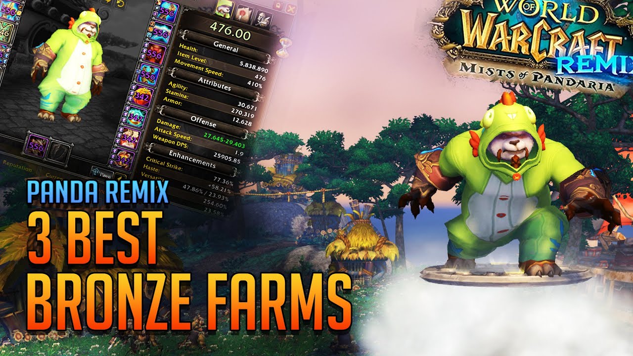 My Favorite 3 Bronze and Thread Farms for Panda Remix - YouTube