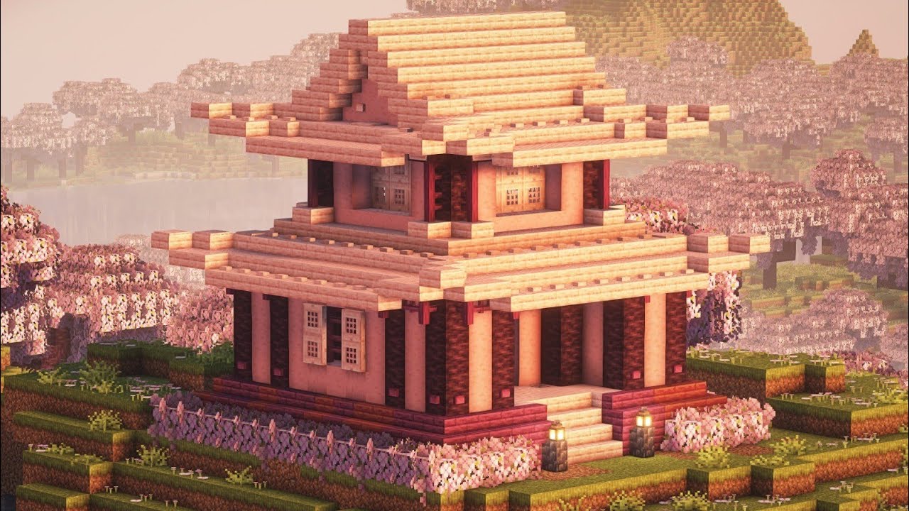Minecraft | Como hacer un Templo Japonés (Pagoda) 1.21 - YouTube