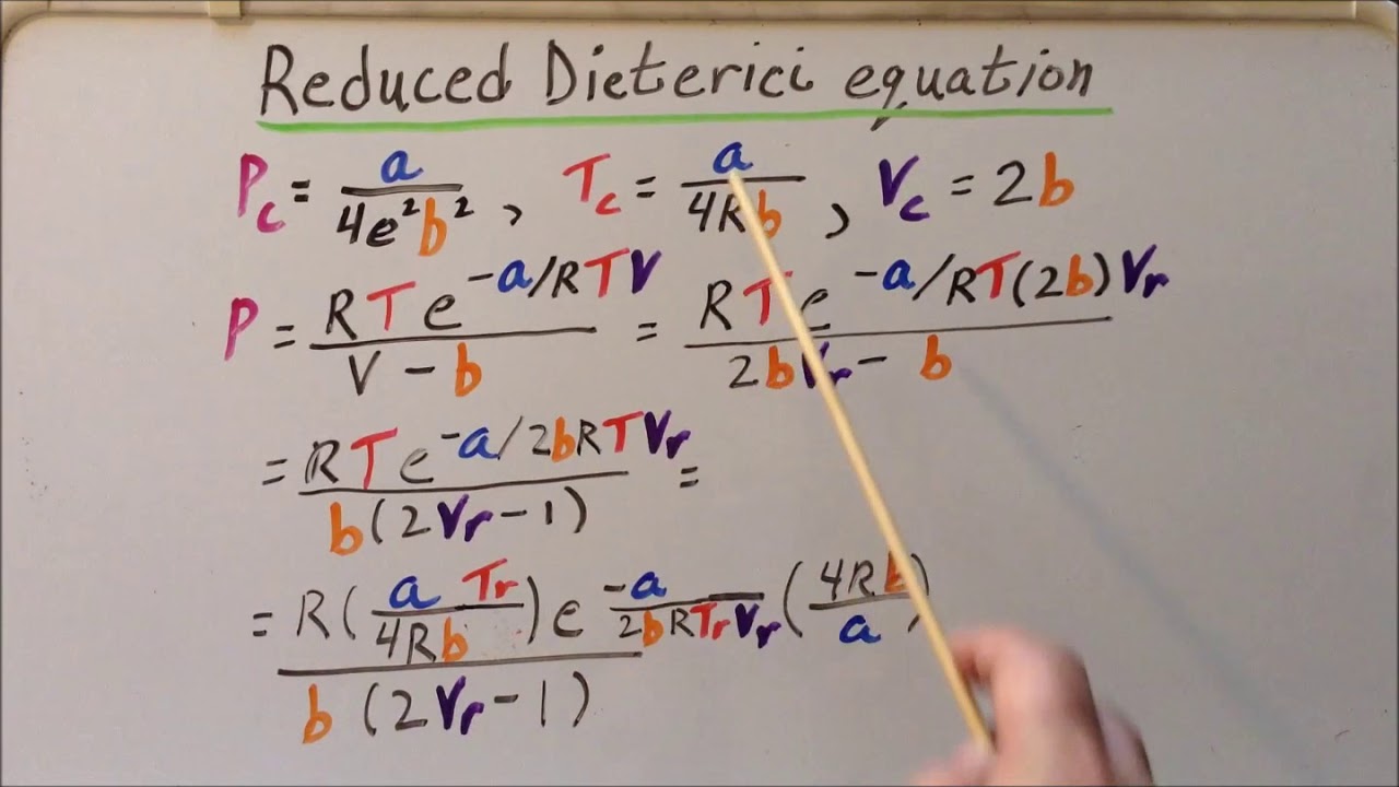 It's a gas: reduced form of the Dieterici equation - YouTube