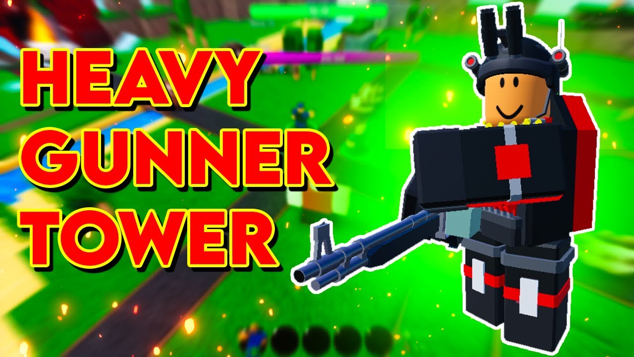 I made my first Roblox tower defense game. Machine gunner tower - YouTube