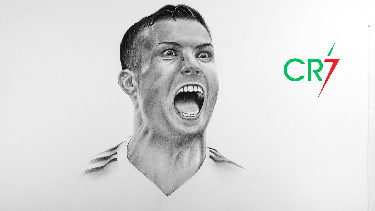 How to draw and shade portraits | Drawing Cristiano Ronaldo - YouTube