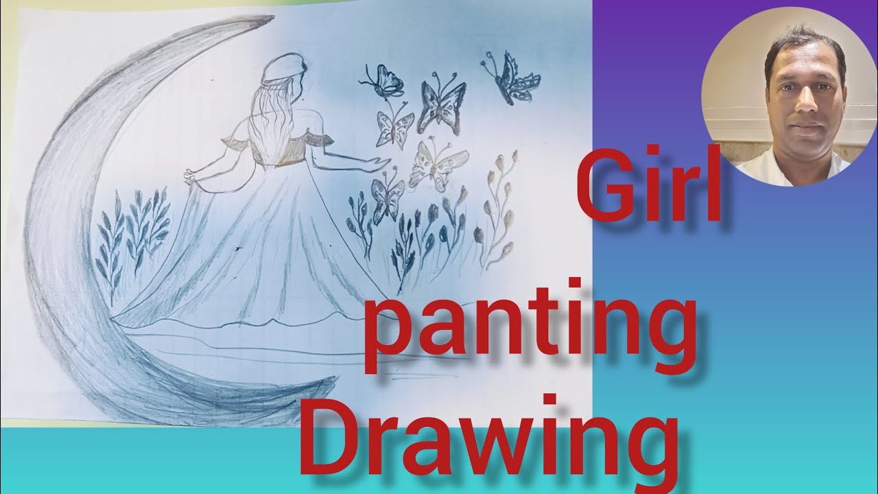 Girl panting Drawing #tranding - YouTube