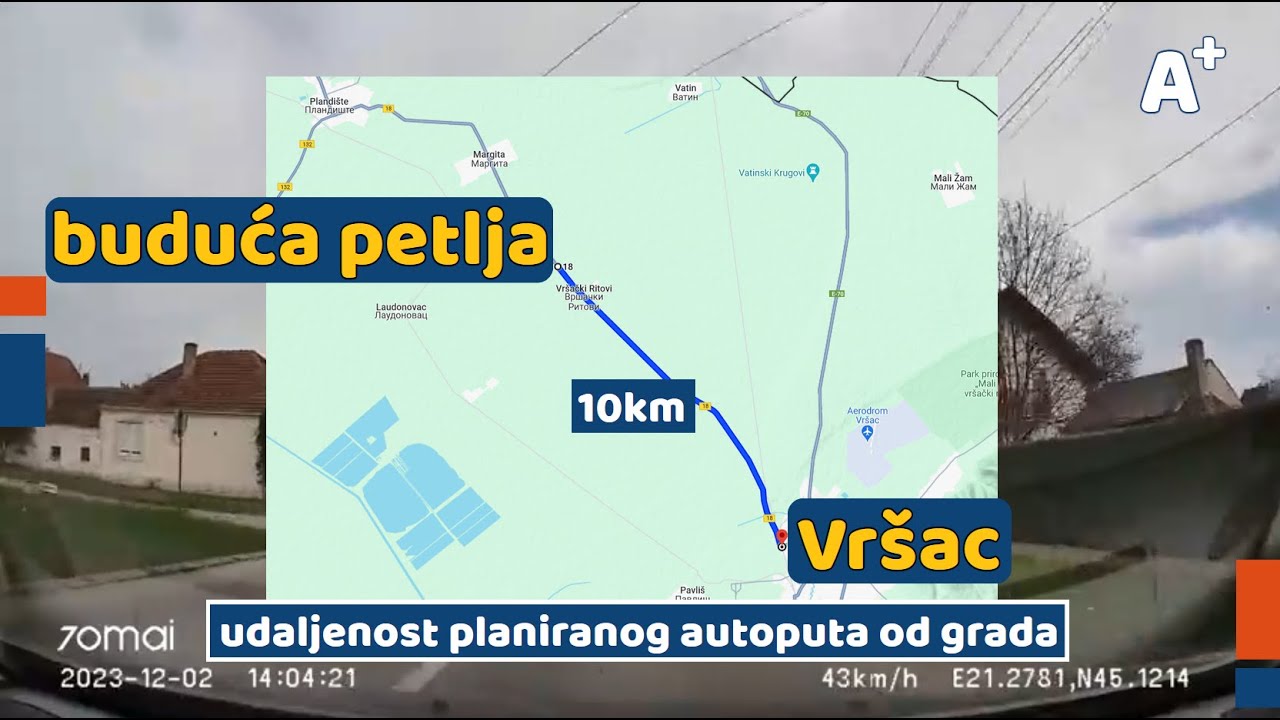 Koliko je planirani autoput udaljen od Vršca - YouTube