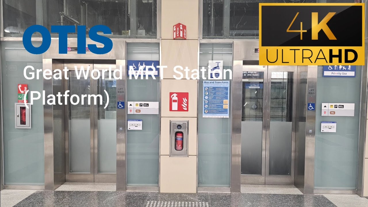 OTIS lifts at Great World MRT Station (Platform) - YouTube