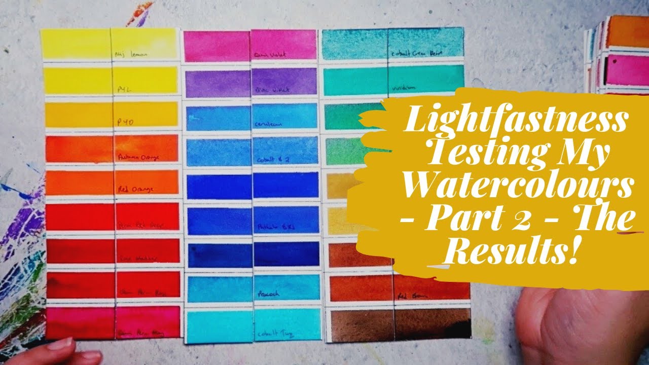 Lightfastness Testing Part 2 - The Results! - Mina Does Art Stuff - YouTube