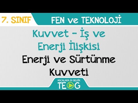 Kuvvet - İş ve Enerji İlişkisi - Enerji ve Sürtünme Kuvveti