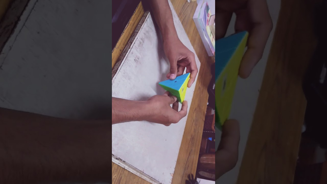 How to solve a triangle cube - YouTube