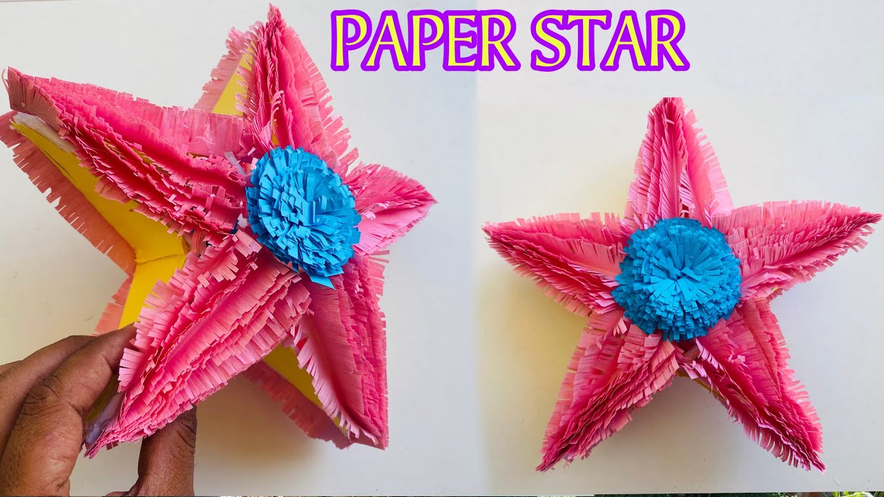 How to Make 3D Star Paper Parol | Paper Star Lantern | DIY Star Parol ...