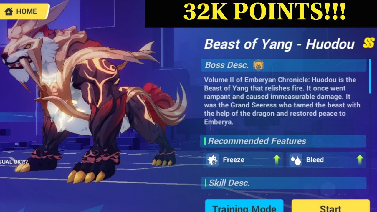 How To Score 32k Points VS SS Beast Of Yang Huodou in Memorial Arena in ...