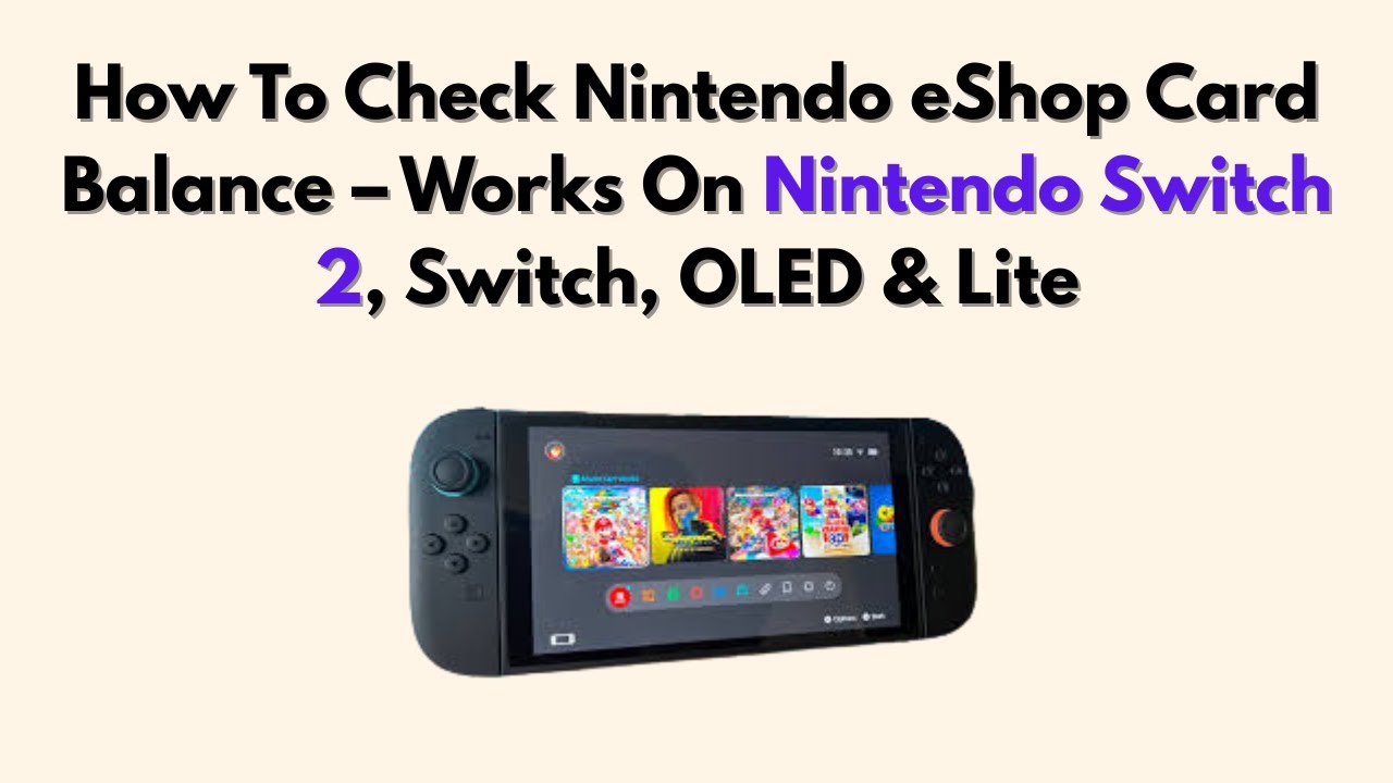 How To Check Nintendo eShop Card Balance – Works On Nintendo Switch 2 ...