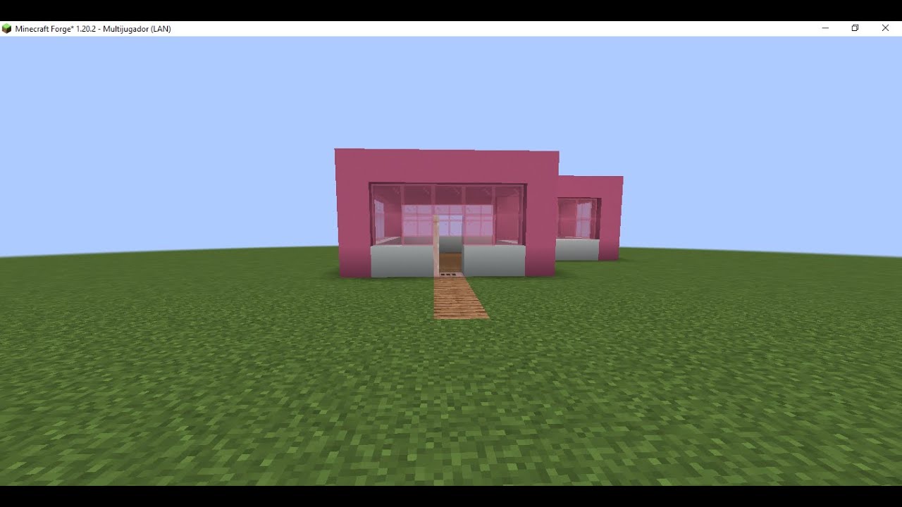 como hacer una casa rosa en minecraft facil - YouTube